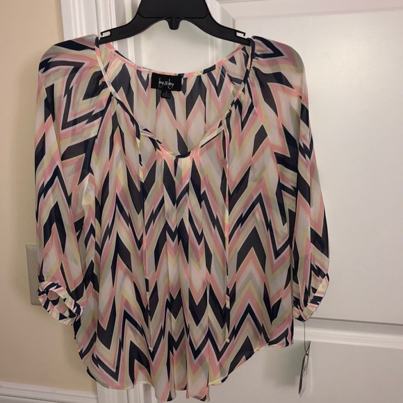 by & by | Tops | Chevron Blouse | Poshmark